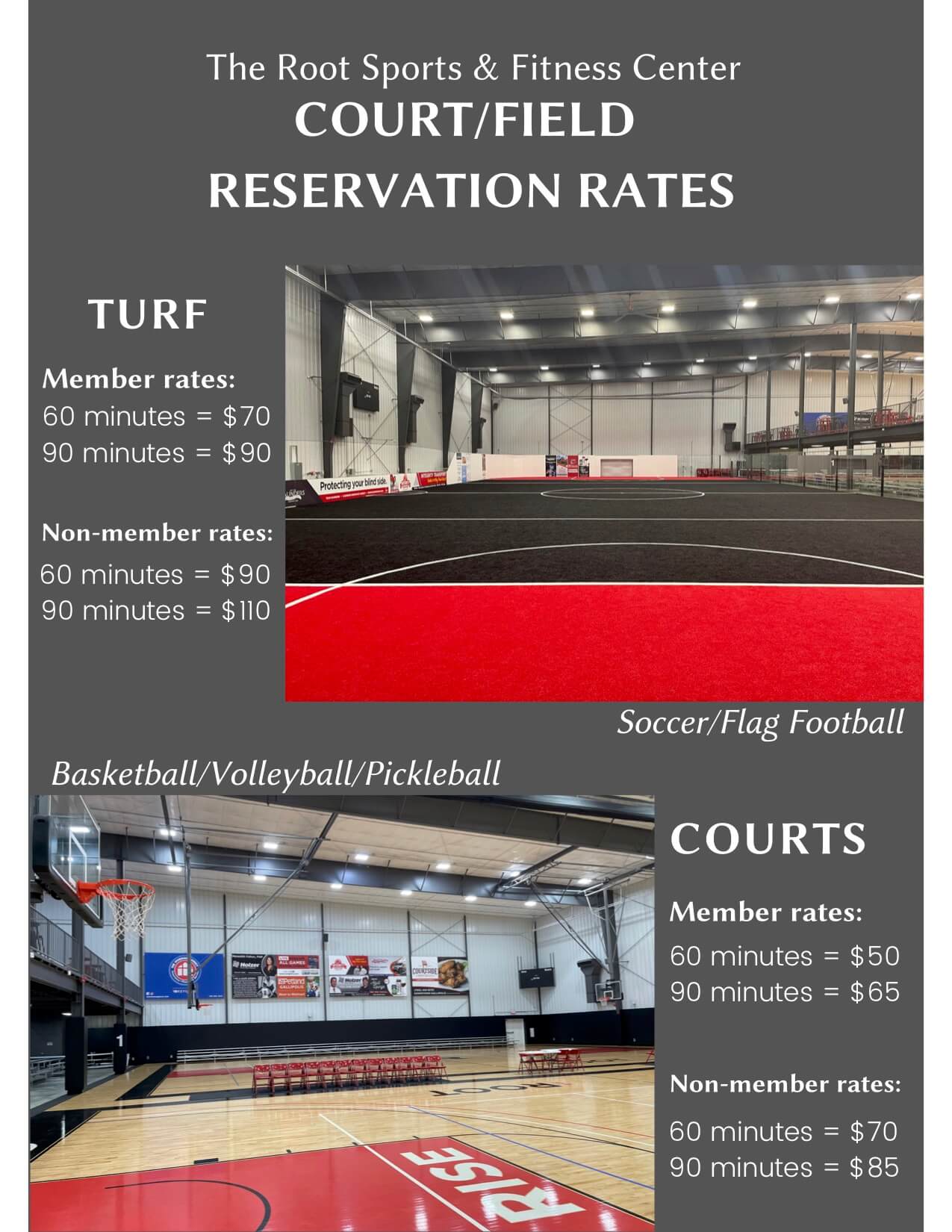 Court/Field Reservation | The Root Sports & Fitness Center