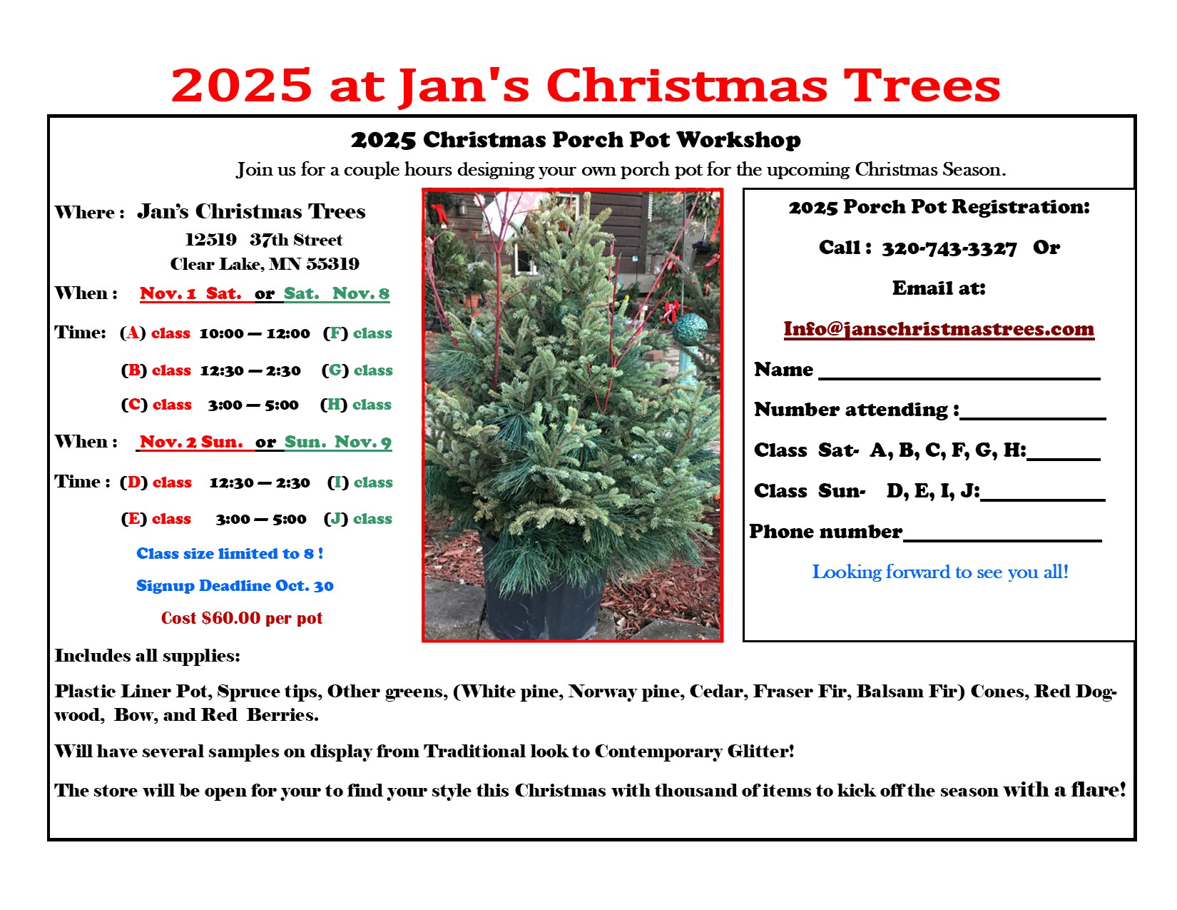 Home | Jan’s Christmas Trees | Clear Lake, MN