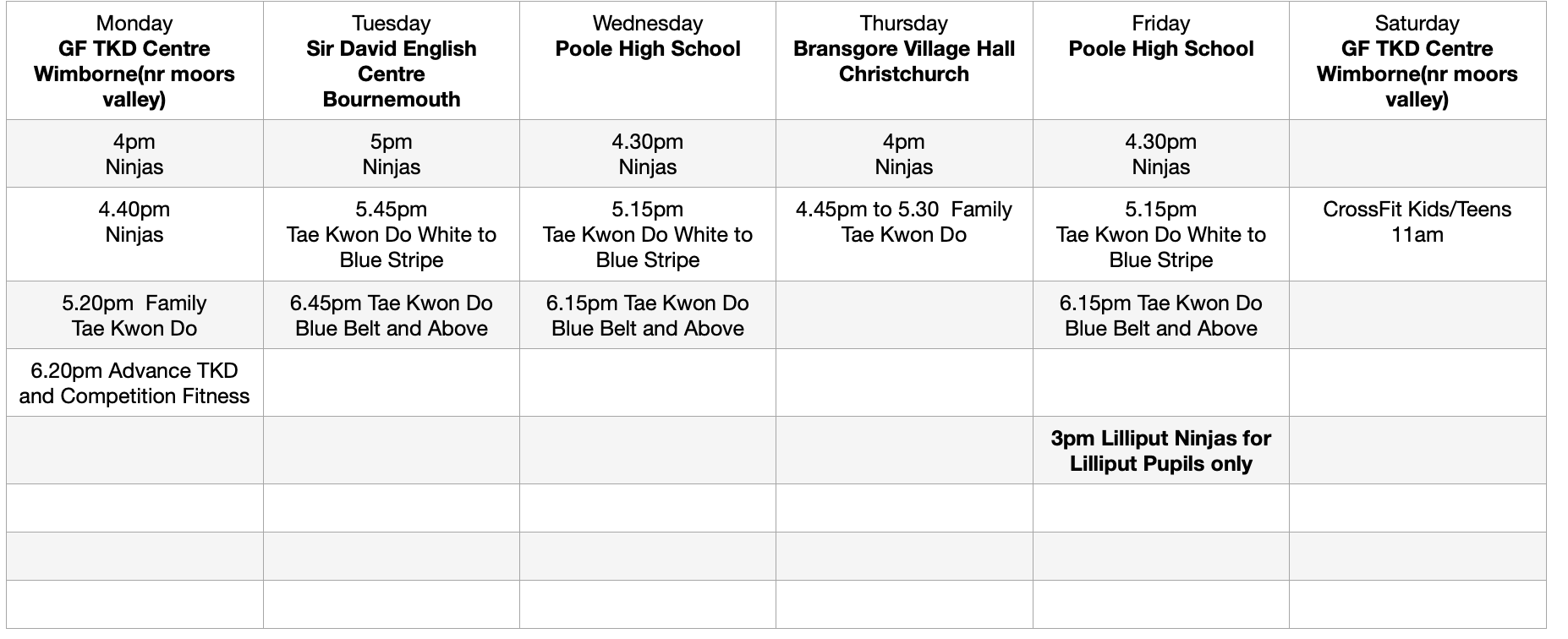 timetable-gordon-fearn-tkd-ringwood