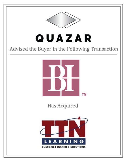 Selected Transactions | Quazar, Inc. | Minneapolis, MN